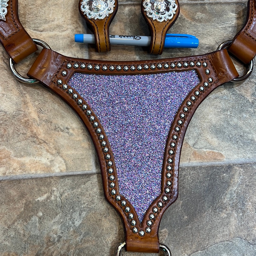 Pink & Purple Sparkly Longhorn Tack set – Melissa’s Custom Conchos