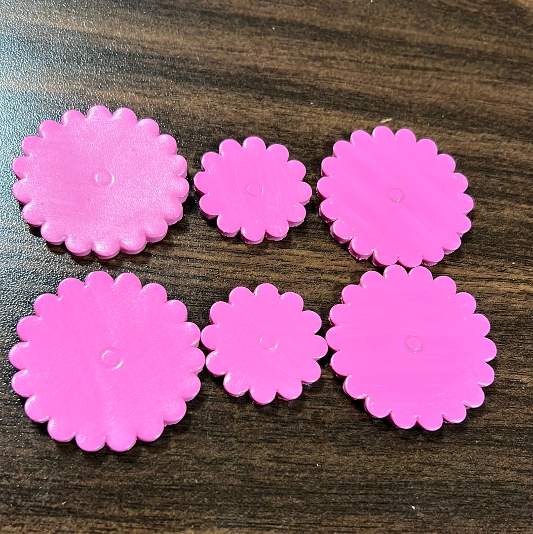 Hot Pink leather conchos – Melissa’s Custom Conchos