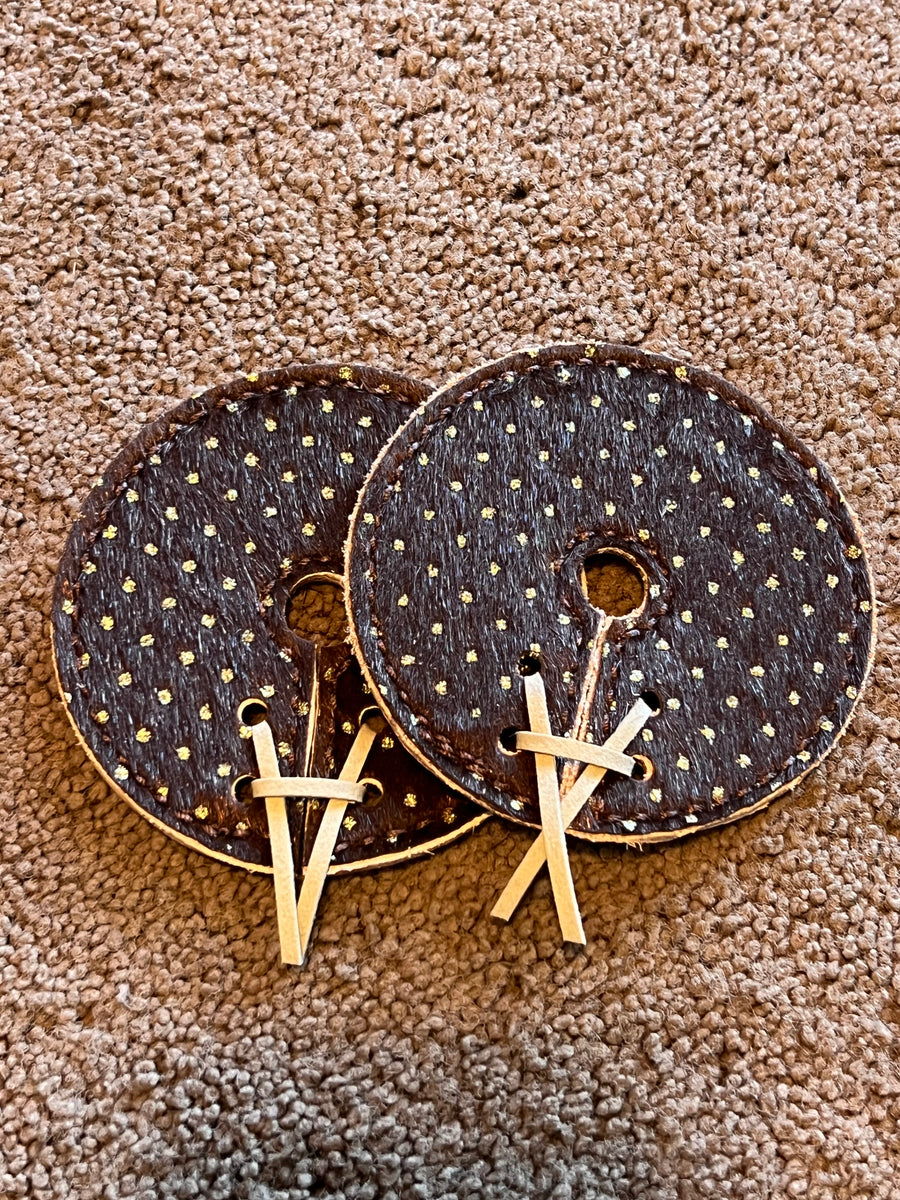 Polka Dot Leather Bit Guards – Melissa’s Custom Conchos