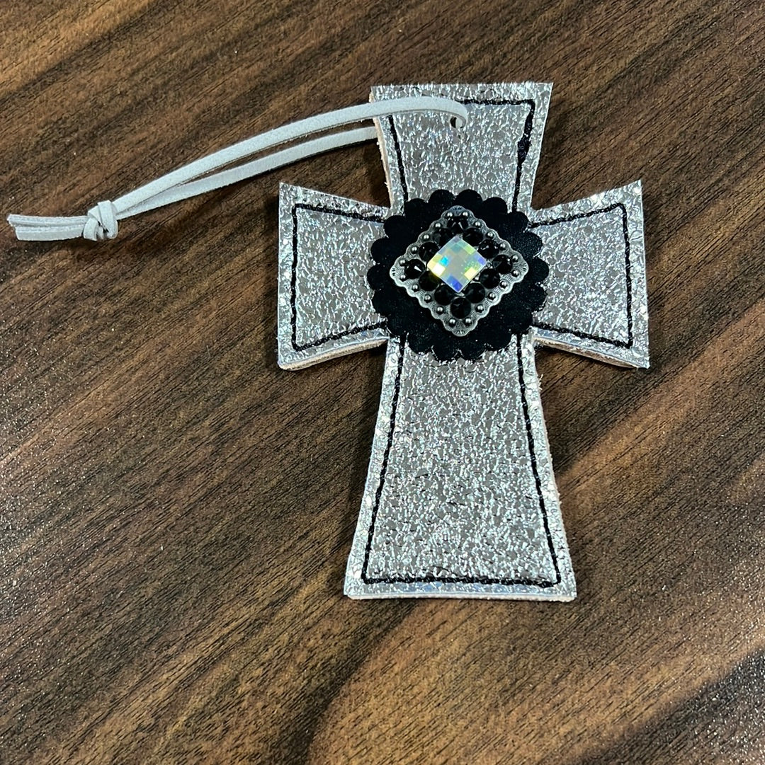 Silver Saddle Cross – Melissa’s Custom Conchos