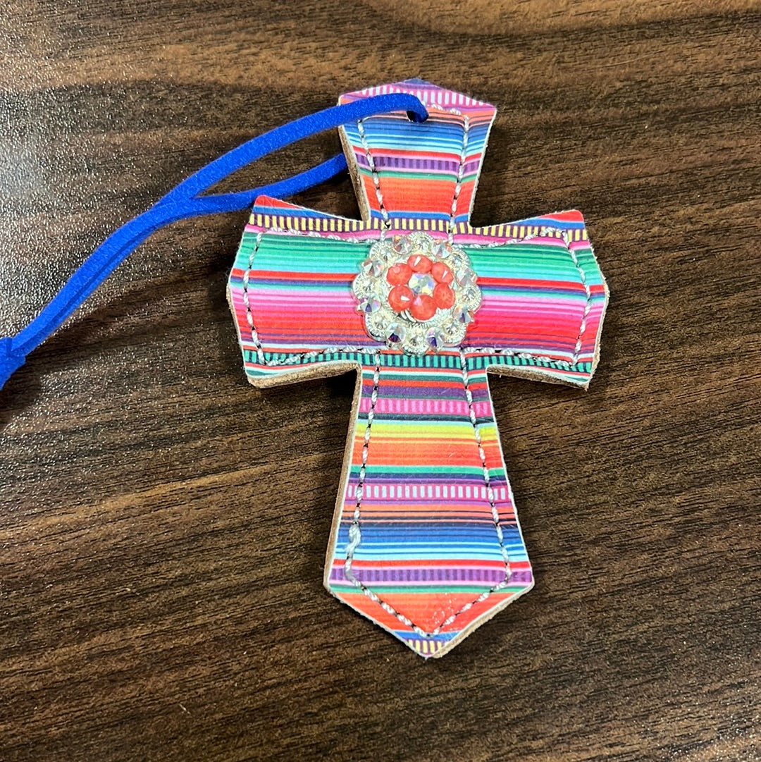 Serape Saddle Cross – Melissa’s Custom Conchos