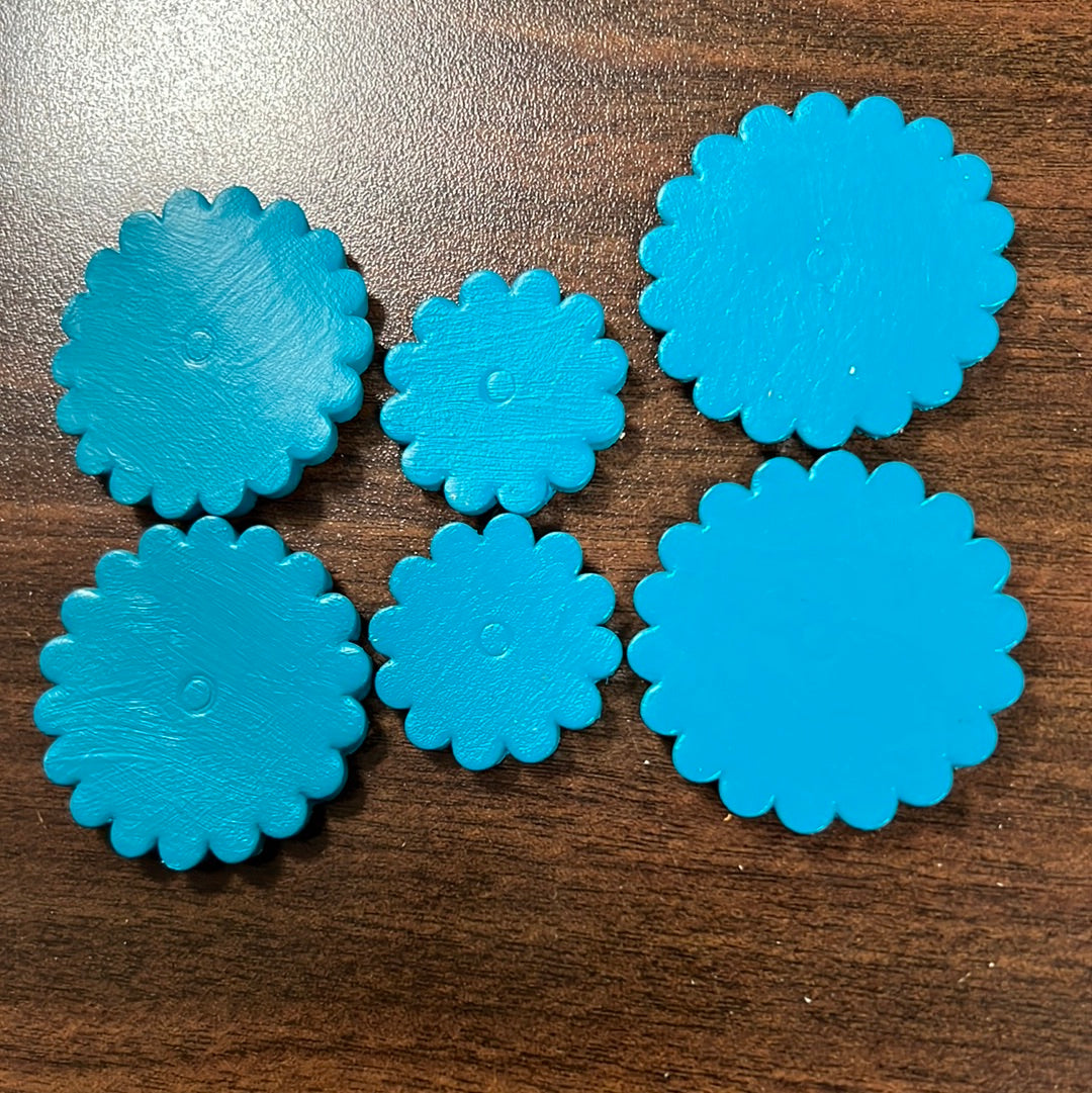 Turquoise leather conchos – Melissa’s Custom Conchos