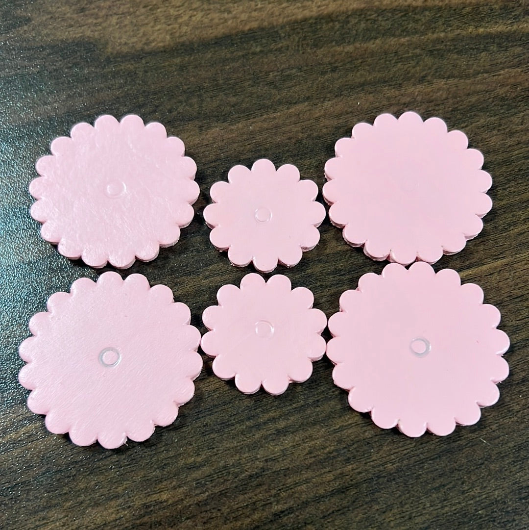 Light Pink leather conchos – Melissa’s Custom Conchos
