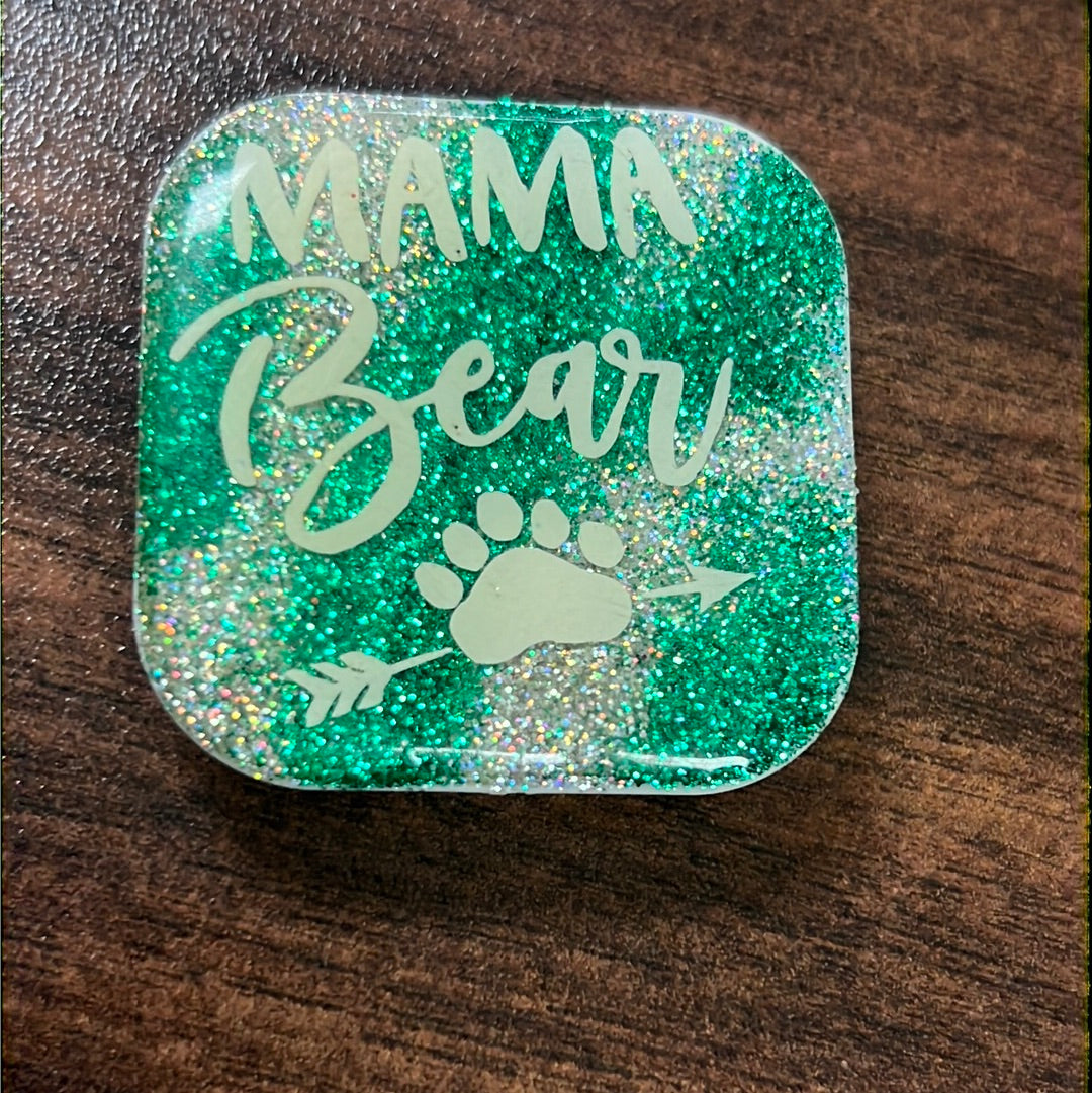 Green Mama Bear Pop Socket – Melissa’s Custom Conchos