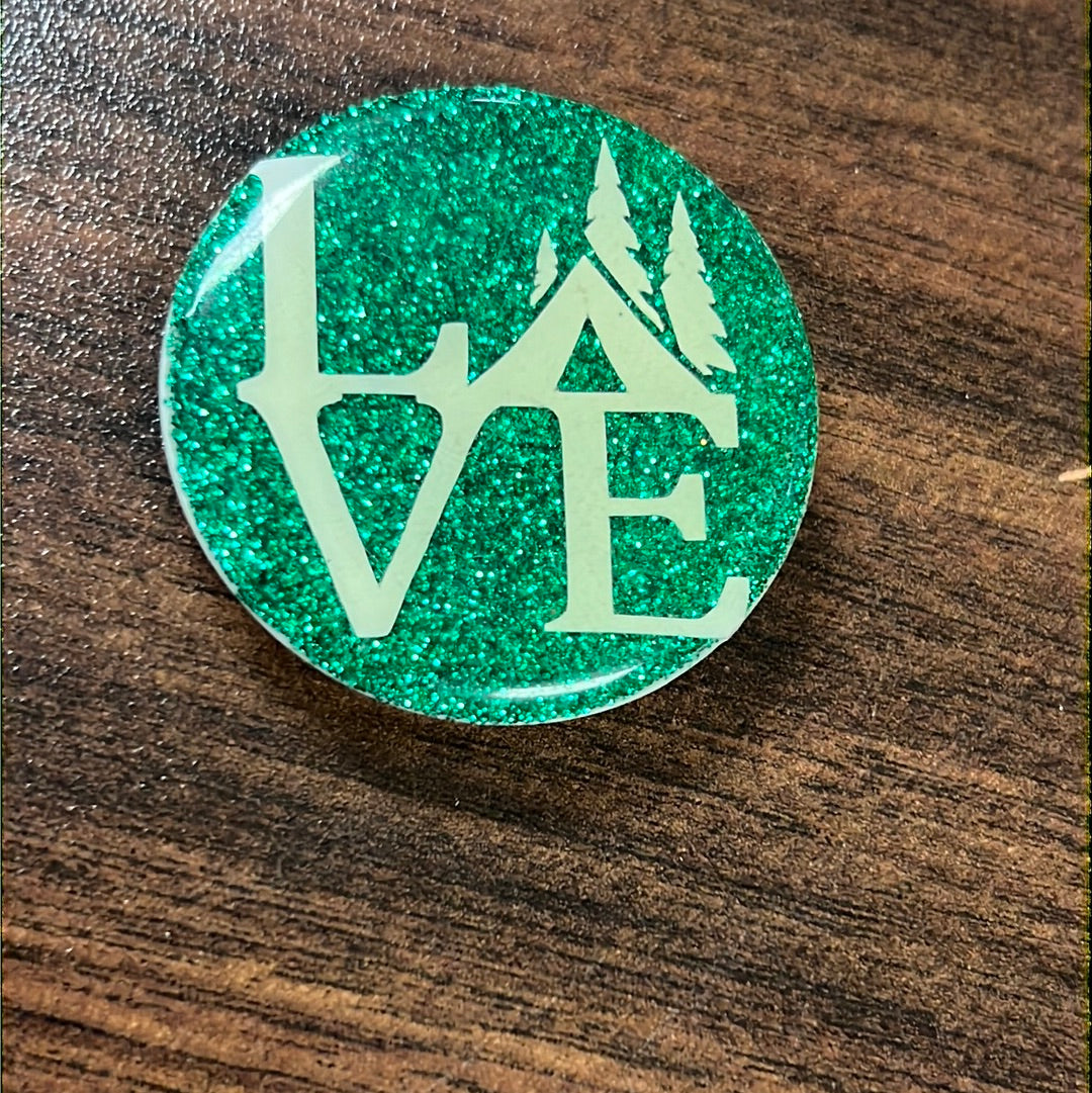 Green Love Camping Pop Socket – Melissa’s Custom Conchos