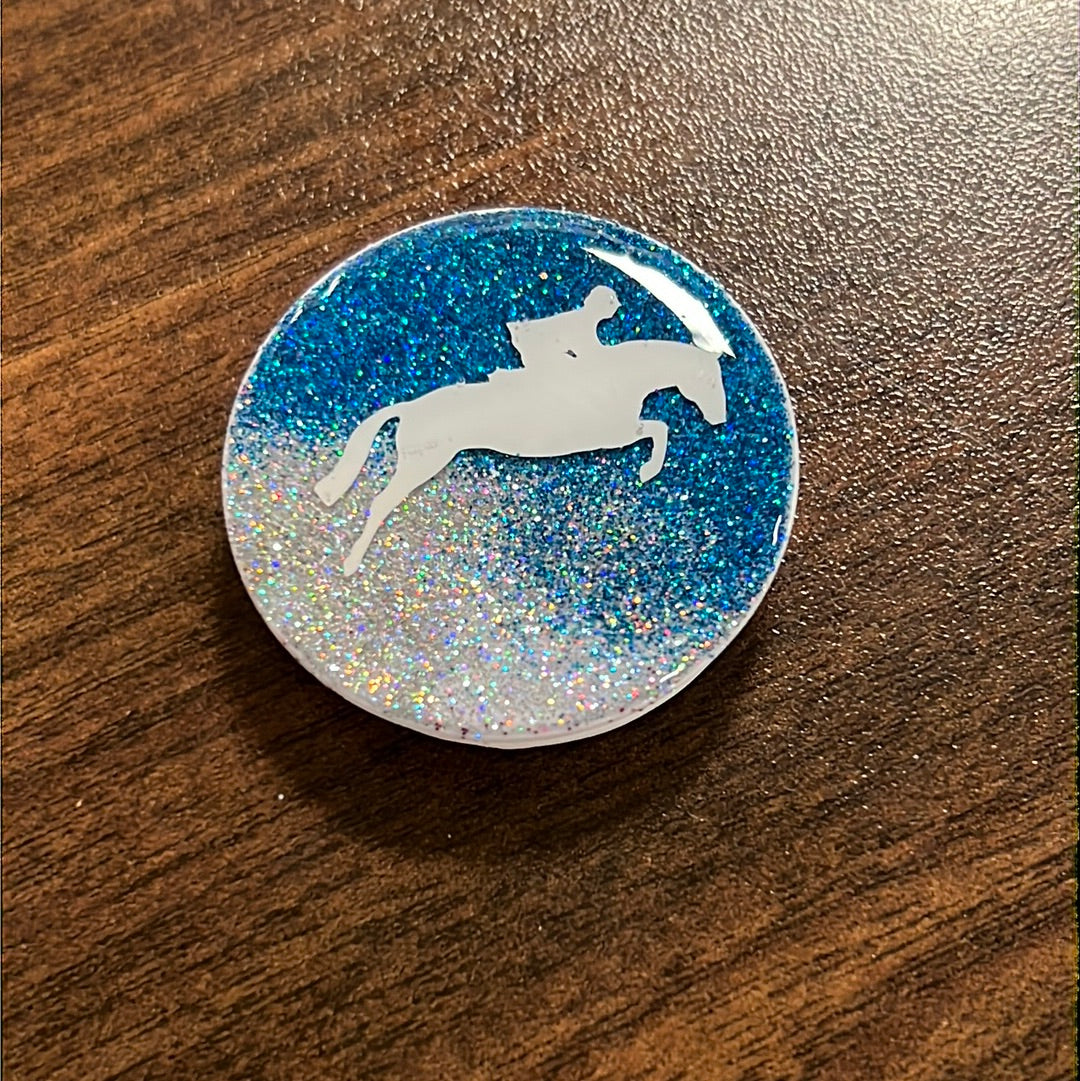 Blue/Silver Jumper Pop Socket – Melissa’s Custom Conchos