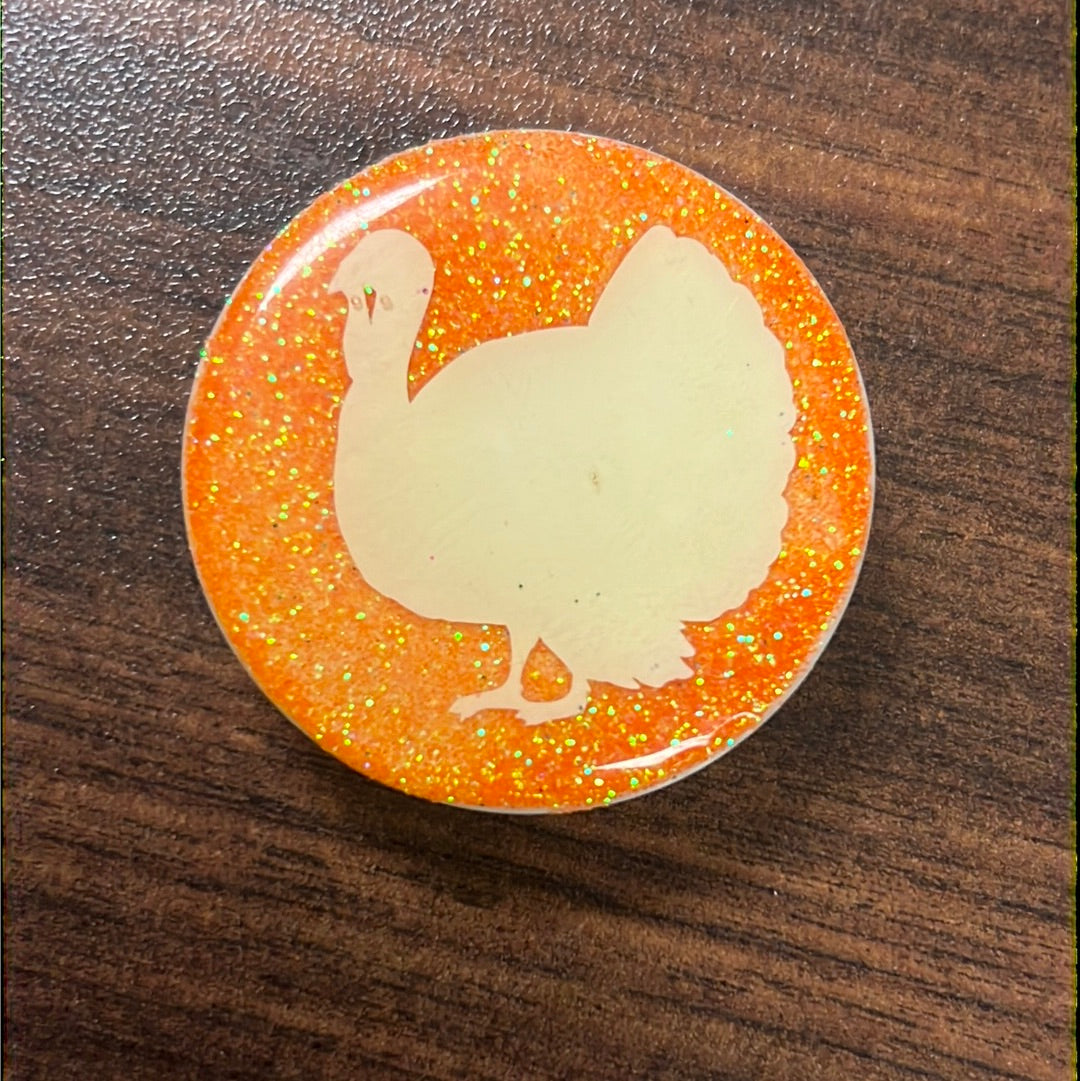 Orange Turkey Pop Socket – Melissa’s Custom Conchos