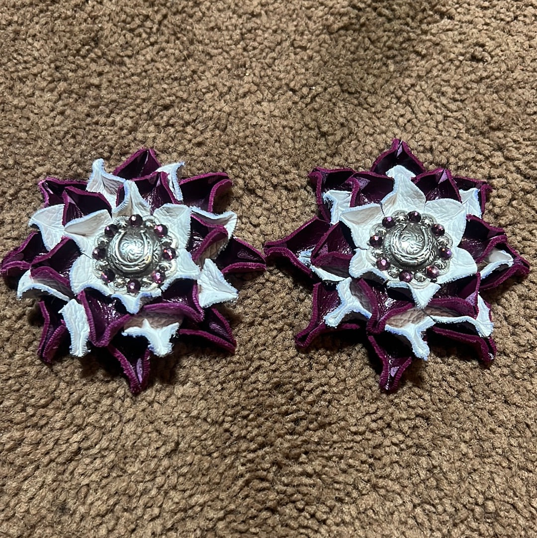 Purple and White Flowers – Melissa’s Custom Conchos